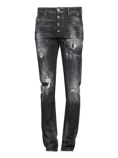 Dsquared2 Tapered Jeans With Distressed Detail - Black