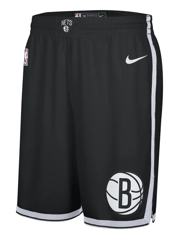 Nike Brooklyn Nets 2024/25 Swingman Icon Edition Dri-fit Nba Replica Shorts - Black