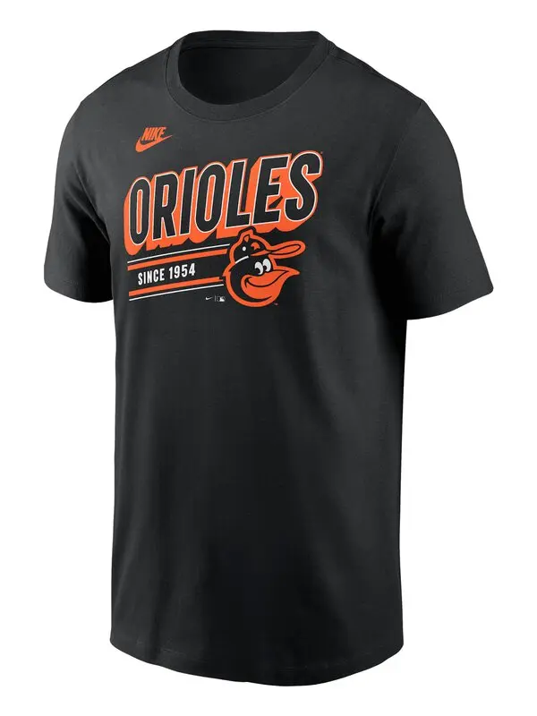 Nike Baltimore Orioles Cooperstown Retro Mlb T-shirt - Black
