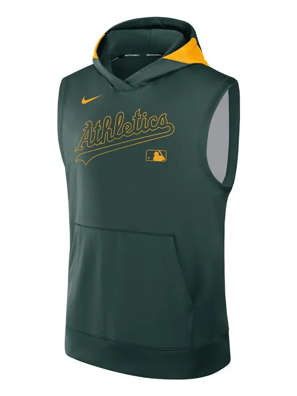 Nike Athletics Authentic Collection Dri-fit Mlb Sleeveless Pullover Hoodie - Green