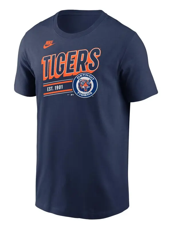Nike Detroit Tigers Cooperstown Retro Mlb T-shirt - Blue