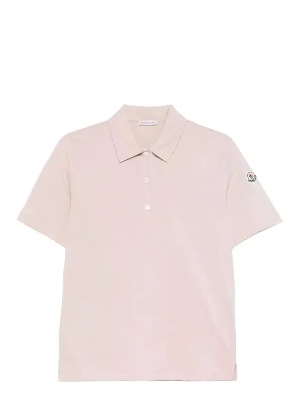 Moncler Logo-patch Polo Top - Pink