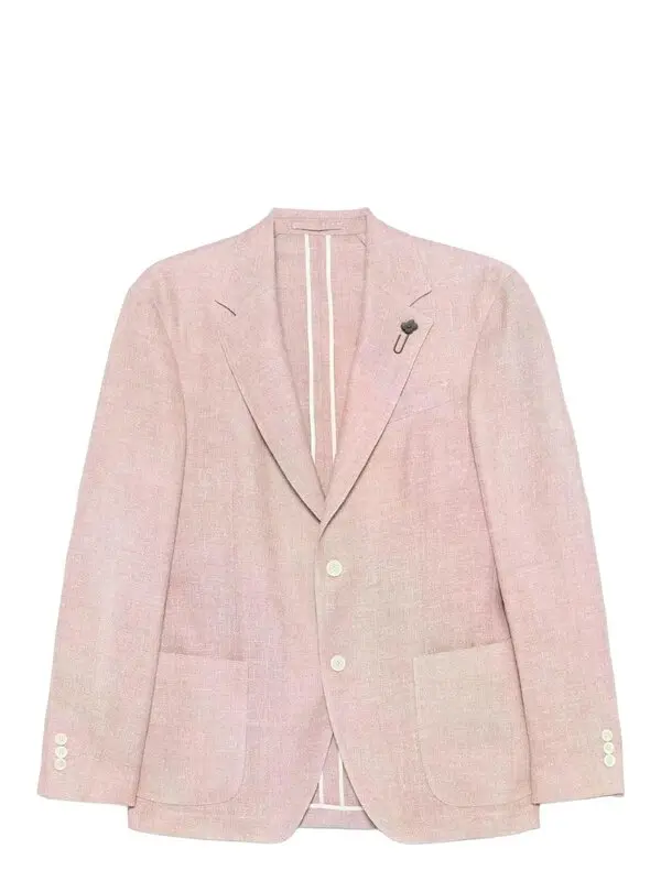 LARDINI Brooch-detail Blazer - Pink