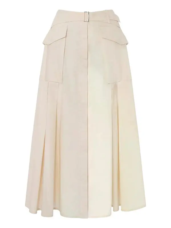 Alberta Ferretti Belted Midi Skirt - Neutrals