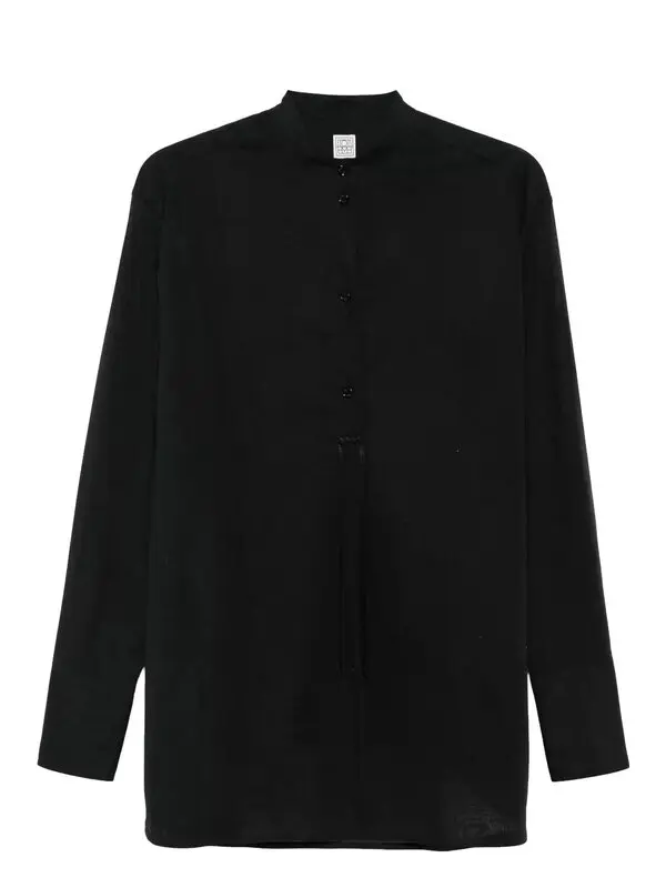 TOTEME Stand-up Collar Blouse - Black