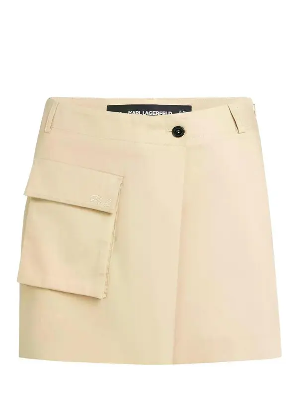 Karl Lagerfeld Patch-pocket Skort - Neutrals