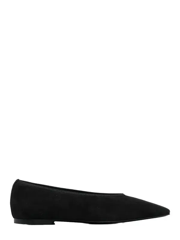 TOTEME Suede Ballerina Shoes - Black