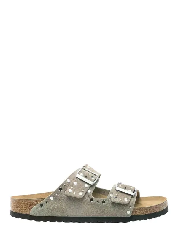 BIRKENSTOCK Arizona Rivet Slides - Grey