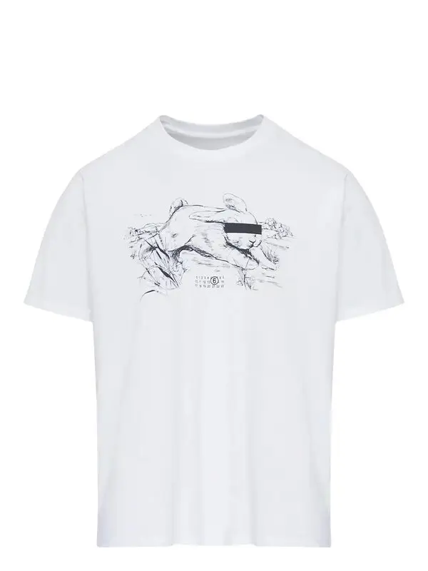 MAISON MARGIELA Illustration-print T-shirt - White