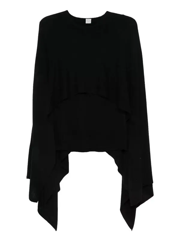 TOTEME Cape-design Sweater - Black