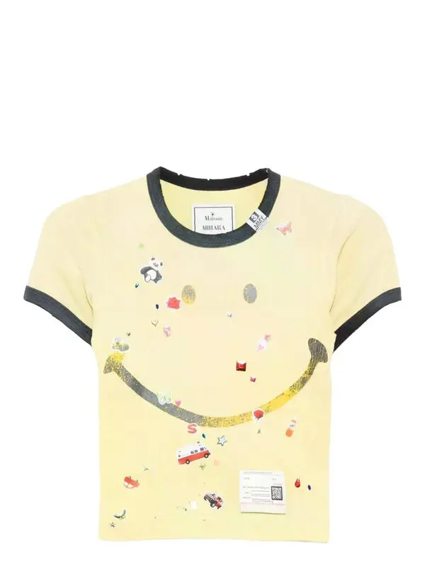 Mihara Yasuhiro Graphic Print T-shirt - Yellow