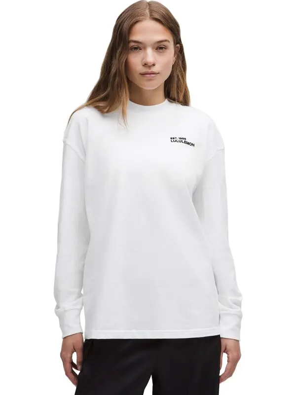 Lululemon Heavyweight Cotton Crewneck Long-sleeve Shirt - White