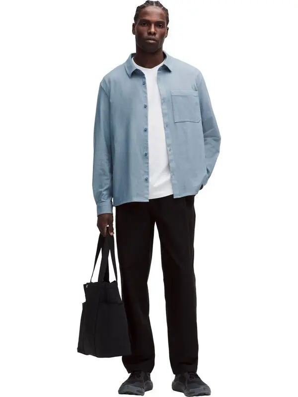 Lululemon Brushed Woven Overshirt - Heathered Steel Blue