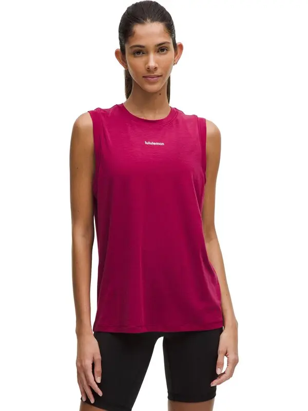 Lululemon Jersey Training Muscle Tank Top - Magenta Smoke