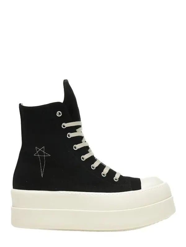 Rick Owens Hollywood Double Bumper High Top Sneakers - Black/pearl/milk