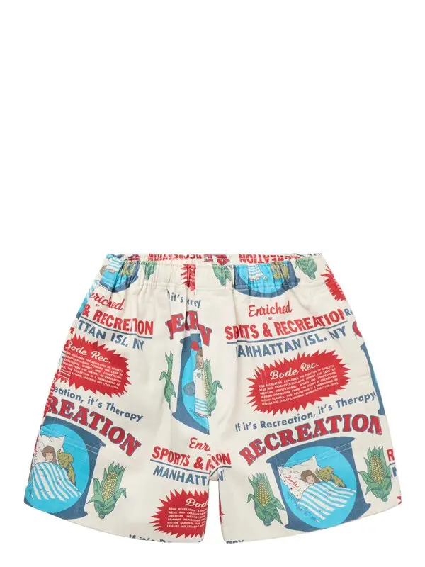 BODE Printed Cotton-twill Shorts - Red