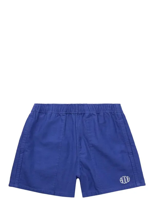 BODE Straight-leg Cotton-twill Shorts - Blue