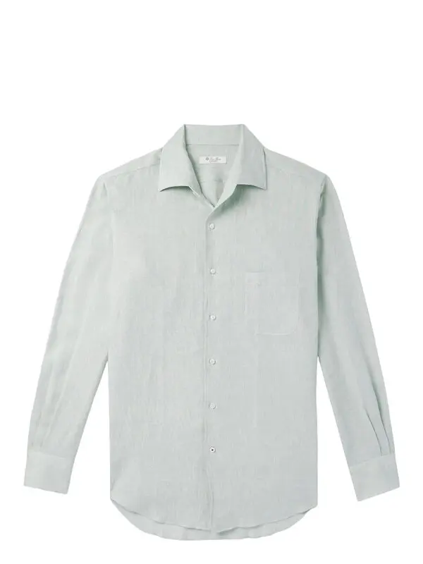 Loro Piana André Arizona Linen Shirt - Blue