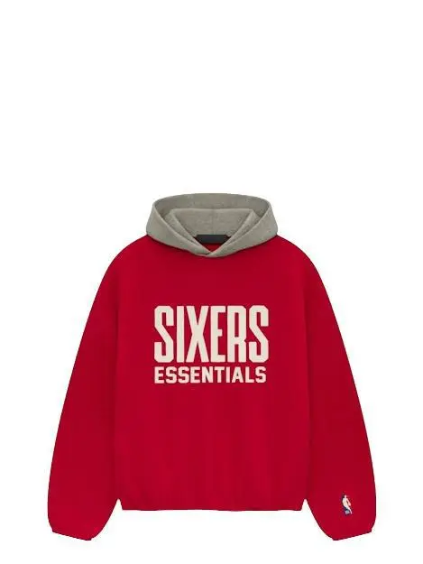 Fear Of God Essentials Sixers Hoodie - Red