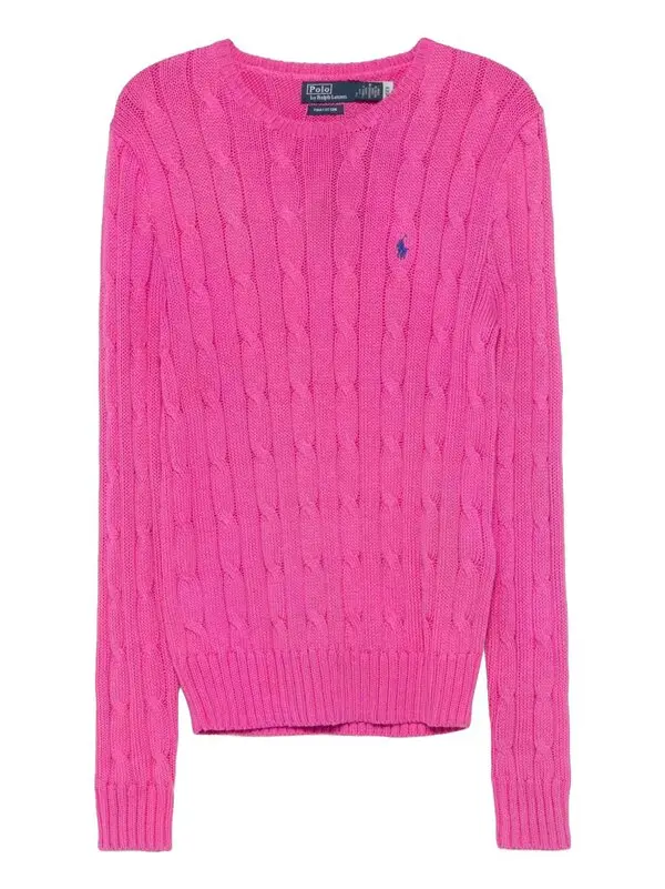 Polo Ralph Lauren Crew-neck Cable-knit Sweater - Pink
