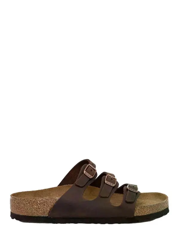 BIRKENSTOCK Florida Buckle Slides - Brown