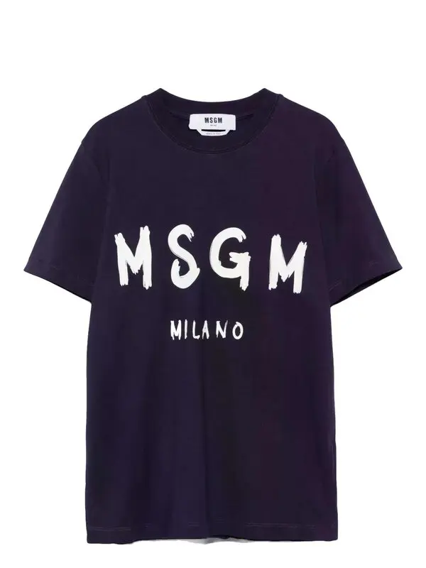 MSGM Logo-print T-shirt - Blue