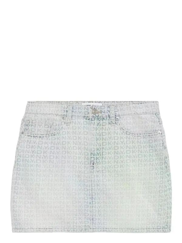 Dkny Monogram Mini Skirt - Blue