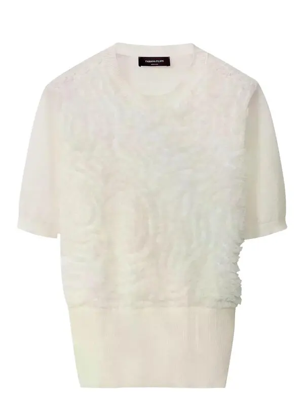 Fabiana Filippi Ruffle-detail Top - White