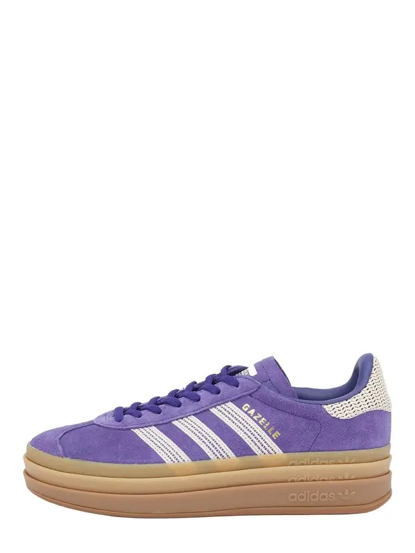 Adidas Gazelle Bold Sneakers - Purple/white/gold Met.