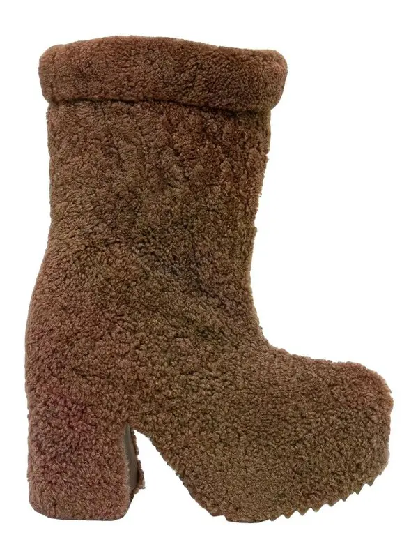 Inuikii 100mm Shearling Boots - Brown