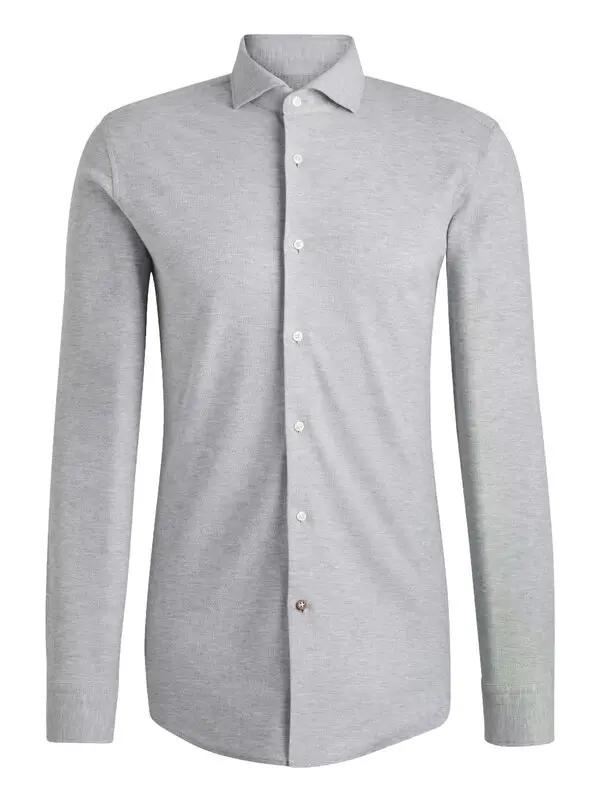 BOSS Cotton-piqué Jersey Shirt - Grey