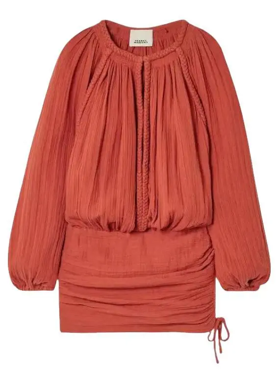 Isabel Marant Jaoni Braided Mini Dress - Orange