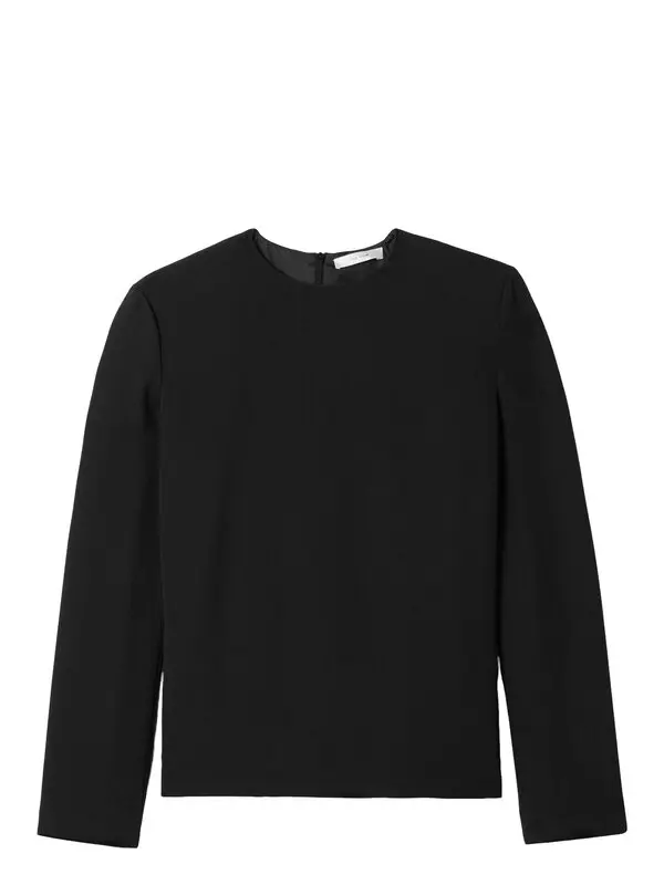 THE ROW Arnold Silk Top - Black