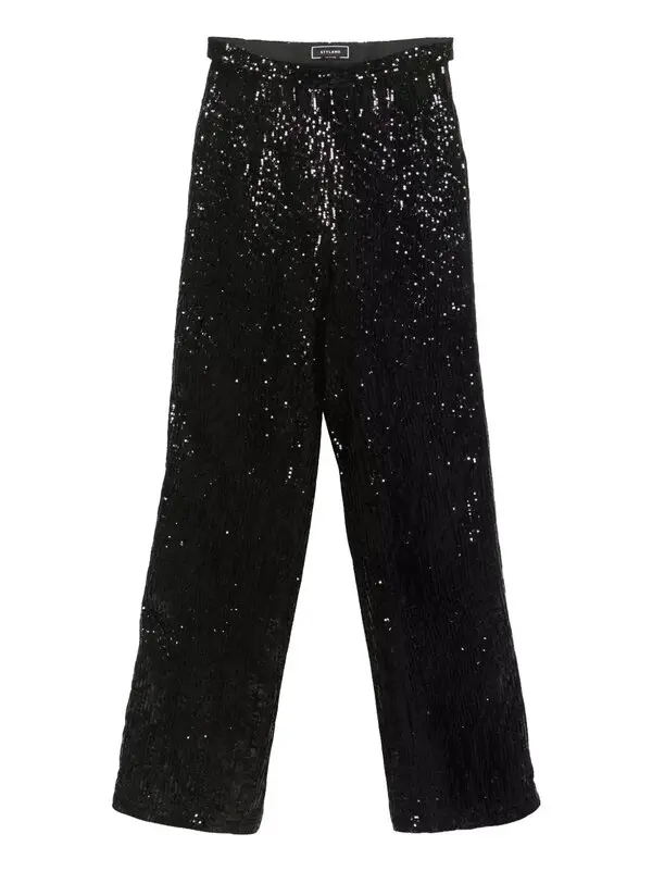 STYLAND Sequined Trousers - Black