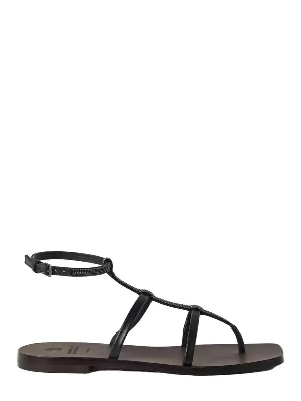Brunello Cucinelli Leather Sandals - Black