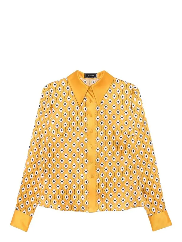STYLAND Floral-print Shirt - Yellow