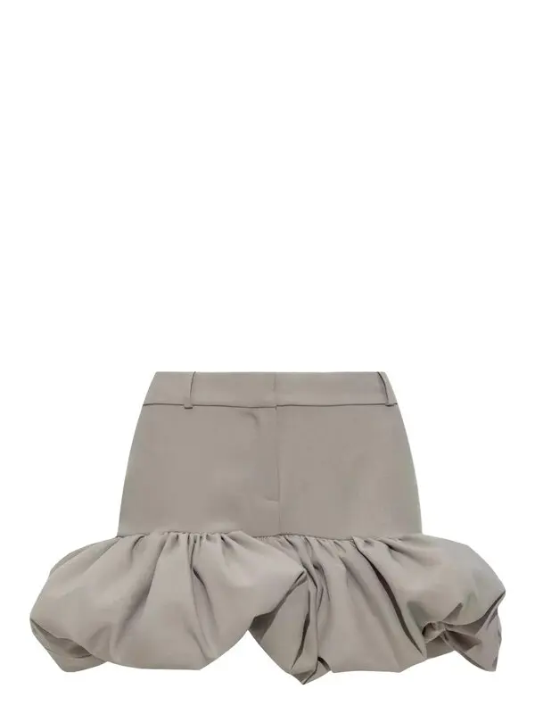 Coperni Gathered Hem Tailored Mini Skirt - Brown