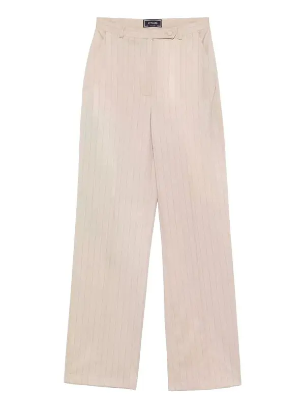 STYLAND Pinstriped Trousers - Neutrals