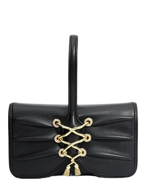 Alexis Bittar Lace-up Wristlet - Black