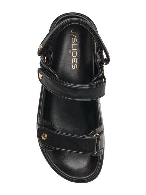 J/SLIDES NYC Sophie Platform Sandals - Black