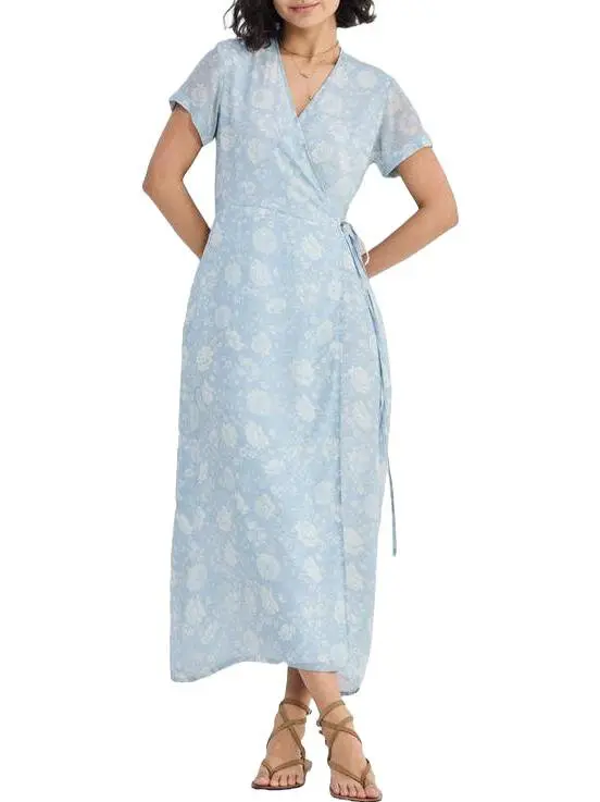 REISTOR Maxi Wrap Dress With Pockets - Floral