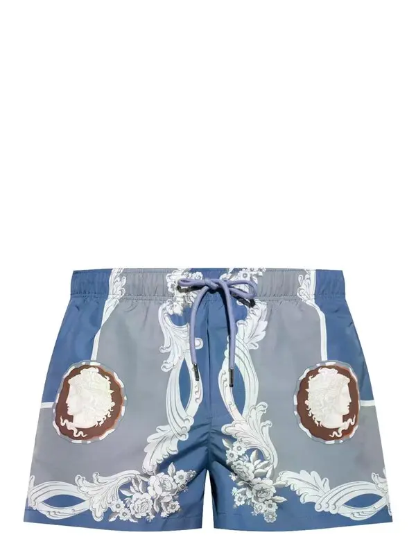 Versace Cameo Swim Shorts - Blue