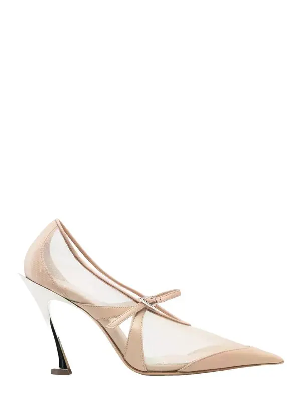 MUGLER 95mm Fang Pumps - Neutrals