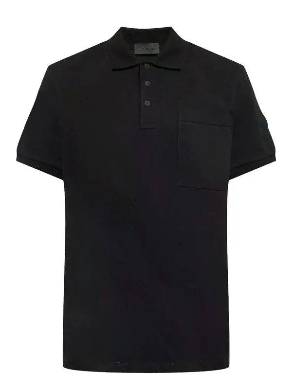 Moncler Logo-patch Polo Shirt - Black