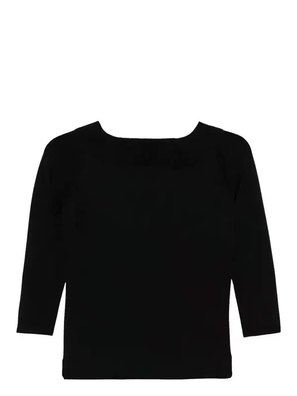 ROBERTO COLLINA Fine-knit Top - Black