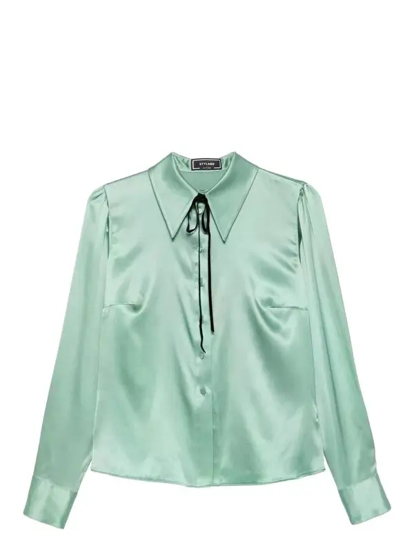 STYLAND Satin Shirt - Green