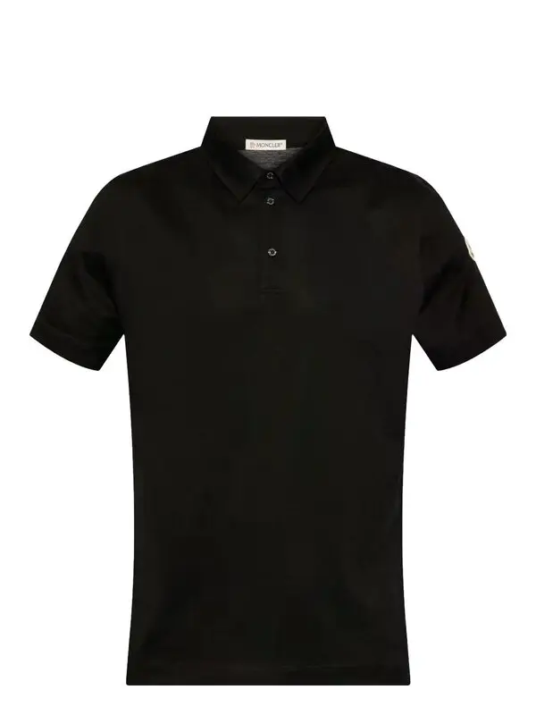 Moncler Cotton Polo Shirt - Black