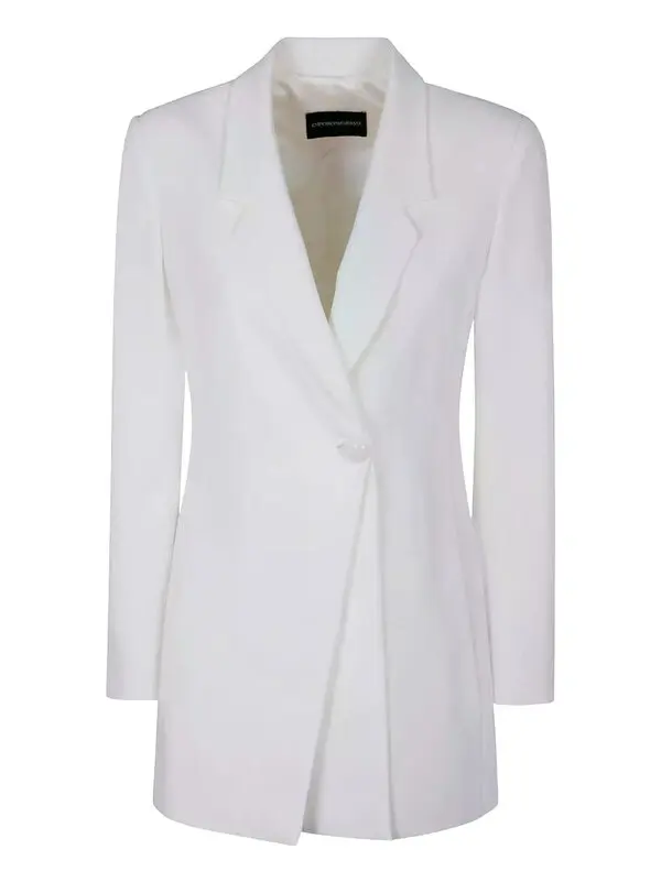 Emporio Armani Satin Blazer - White