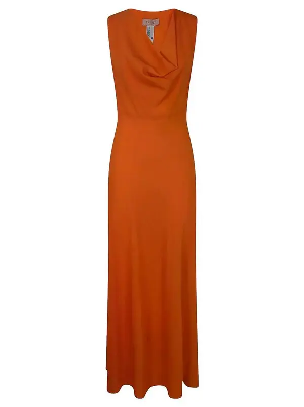 TWINSET Woven Maxi Dress - Orange