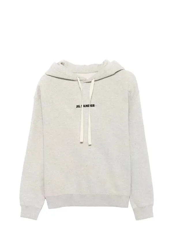 JIL SANDER Logo-print Hoodie - Grey
